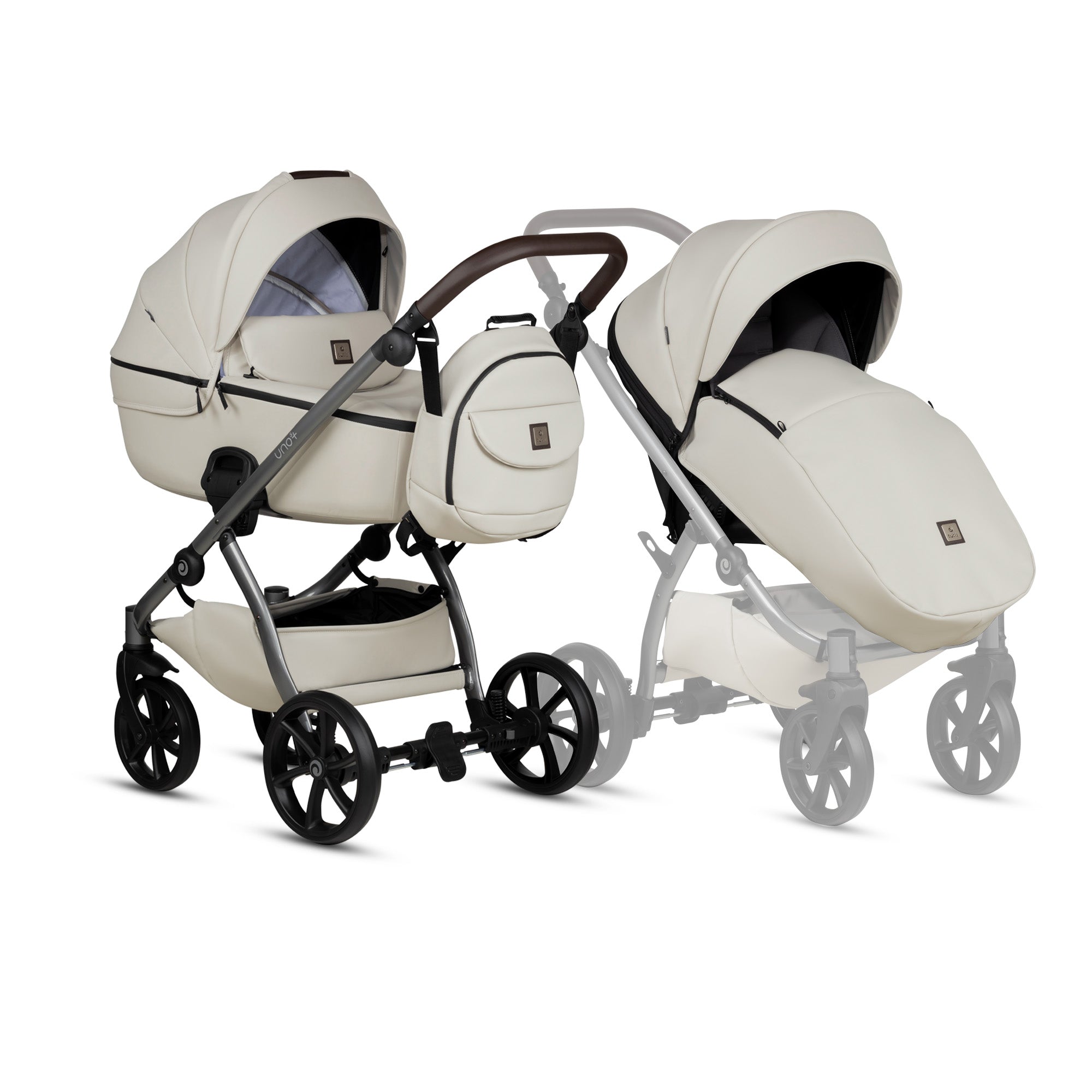 Tutis UNO5+ Leather Black Sesame 168 2 In 1 Stroller - Various colours – Tia's Children's Emporium